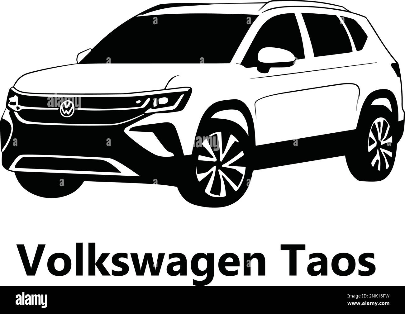 Vector silhouettes of Volkswagen brand cars, repair Stock Vector Image ...