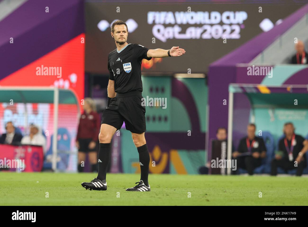Referee Chris Beath seen during the FIFA World Cup Qatar 2022 Match ...