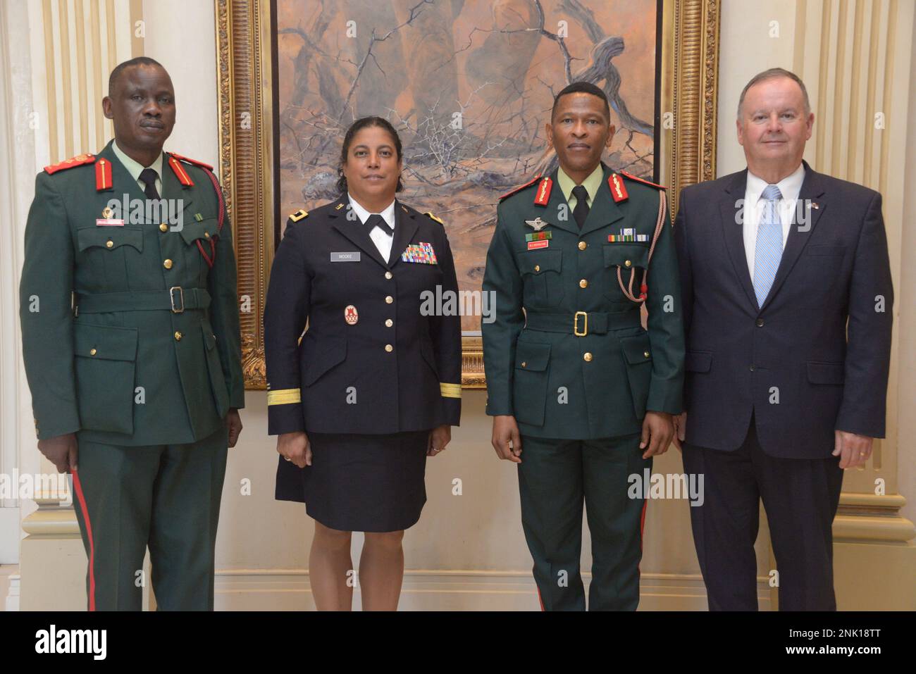 (From left to right) Botswana Defence Force Chief Legal Advisor, Col ...