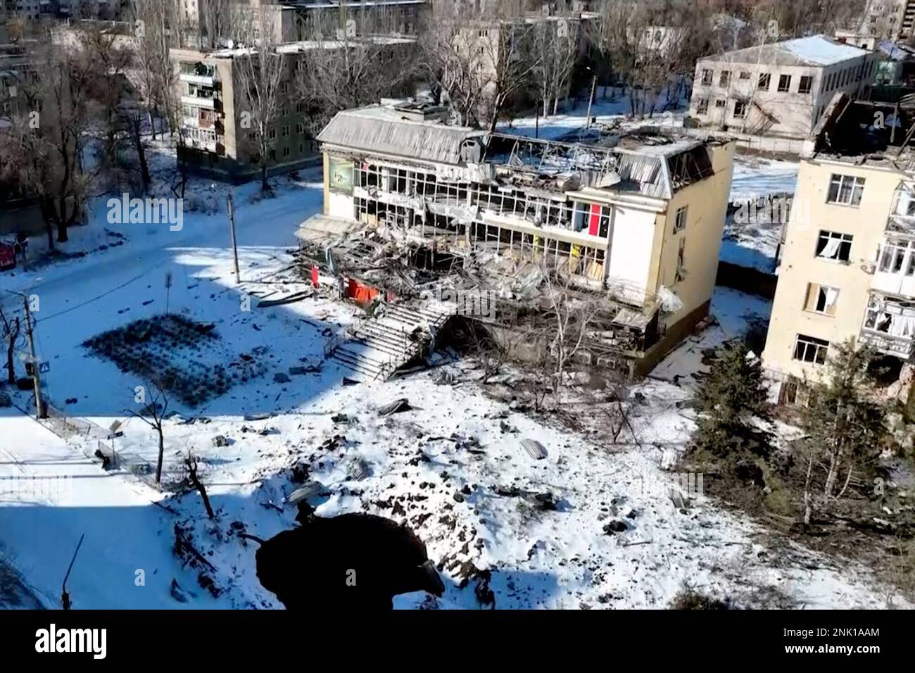 New video footage of Bakhmut shot from the air with a drone for The ...