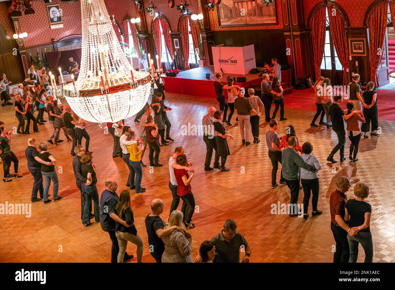 Rust, Germany. 23rd Feb, 2023. Dancing couple stande in a ballroom at ...
