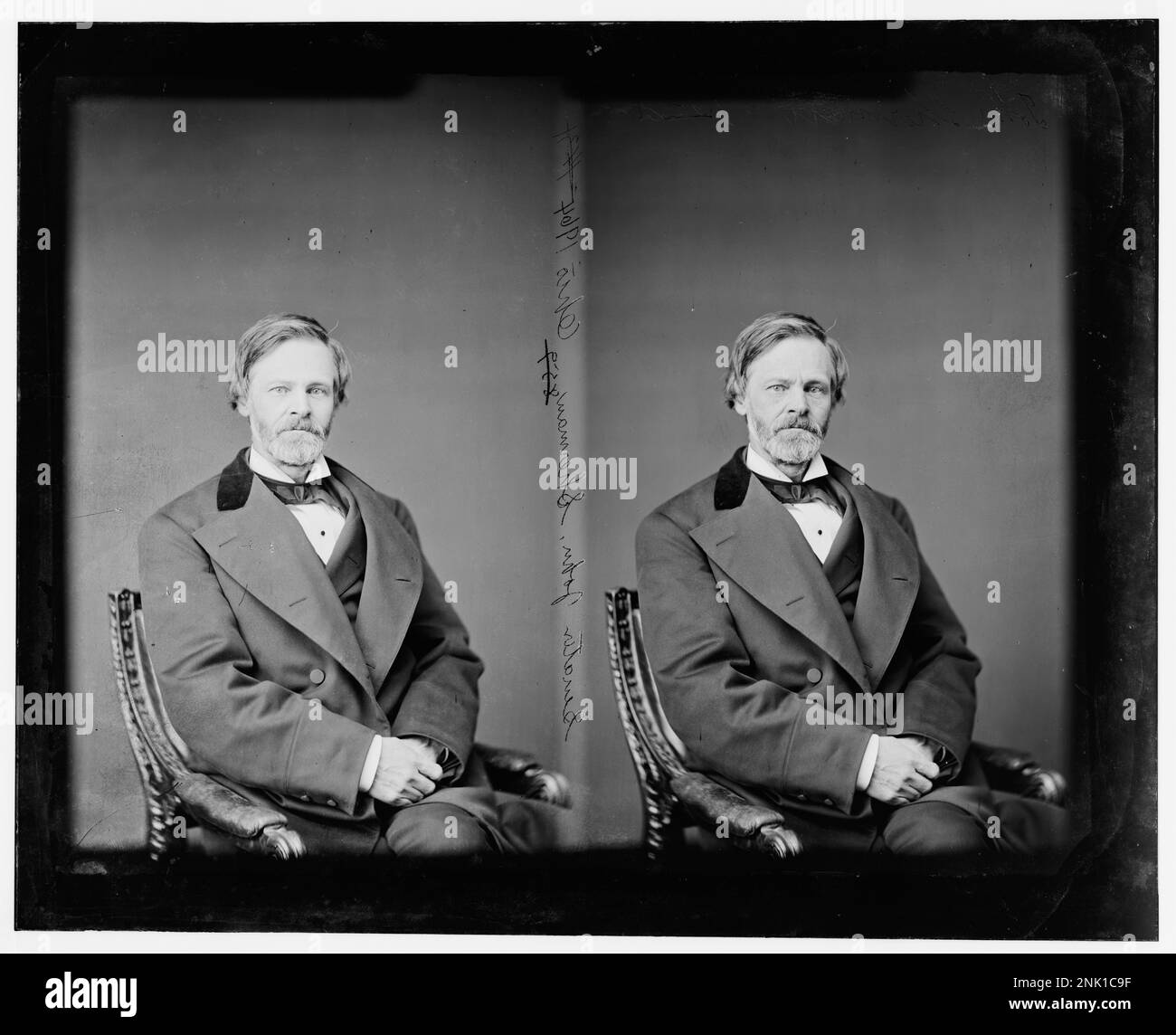 Portrait of Hon. John Sherman, a prominent 19th-century U.S. Senator ...