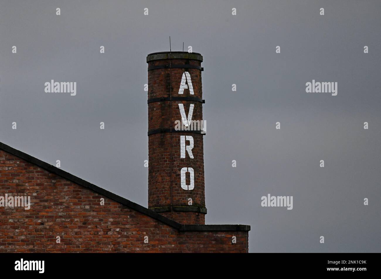 The iconic Avro chimney above Brownsfield Mill in Manchester Stock ...