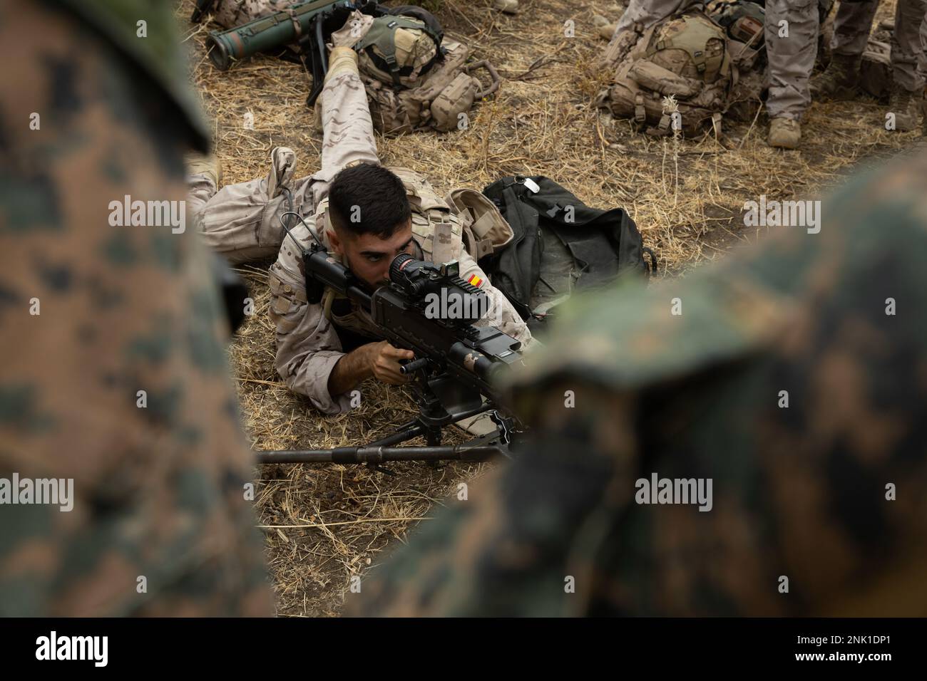 A Spanish Marine assigned to Marine Infantry Brigade, Third Armada ...