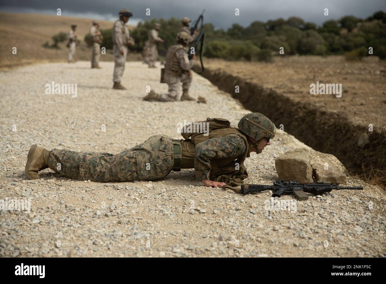 U.S. Marine Corps Cpl. Robert Moss, a fire team leader assigned to ...