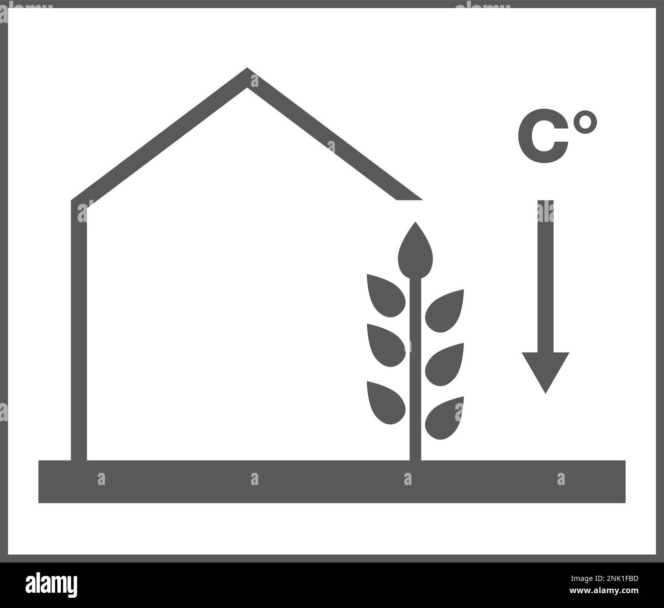 Green house facade symbol Black and White Stock Photos & Images - Alamy