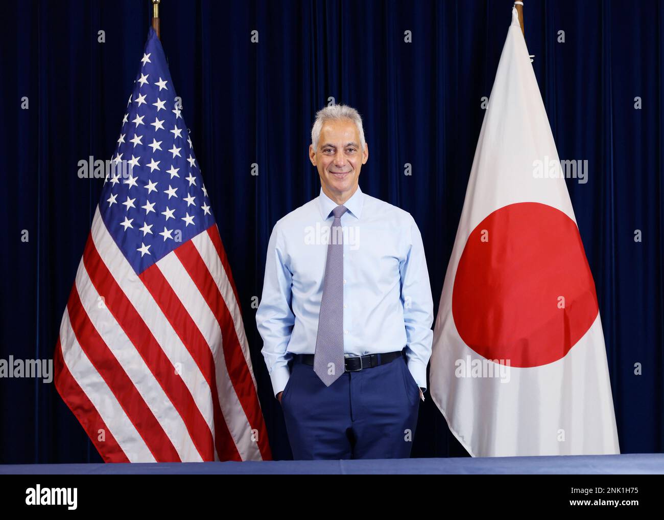 Rahm Israel Emanuel, the United States Ambassador to Japan, poses for ...