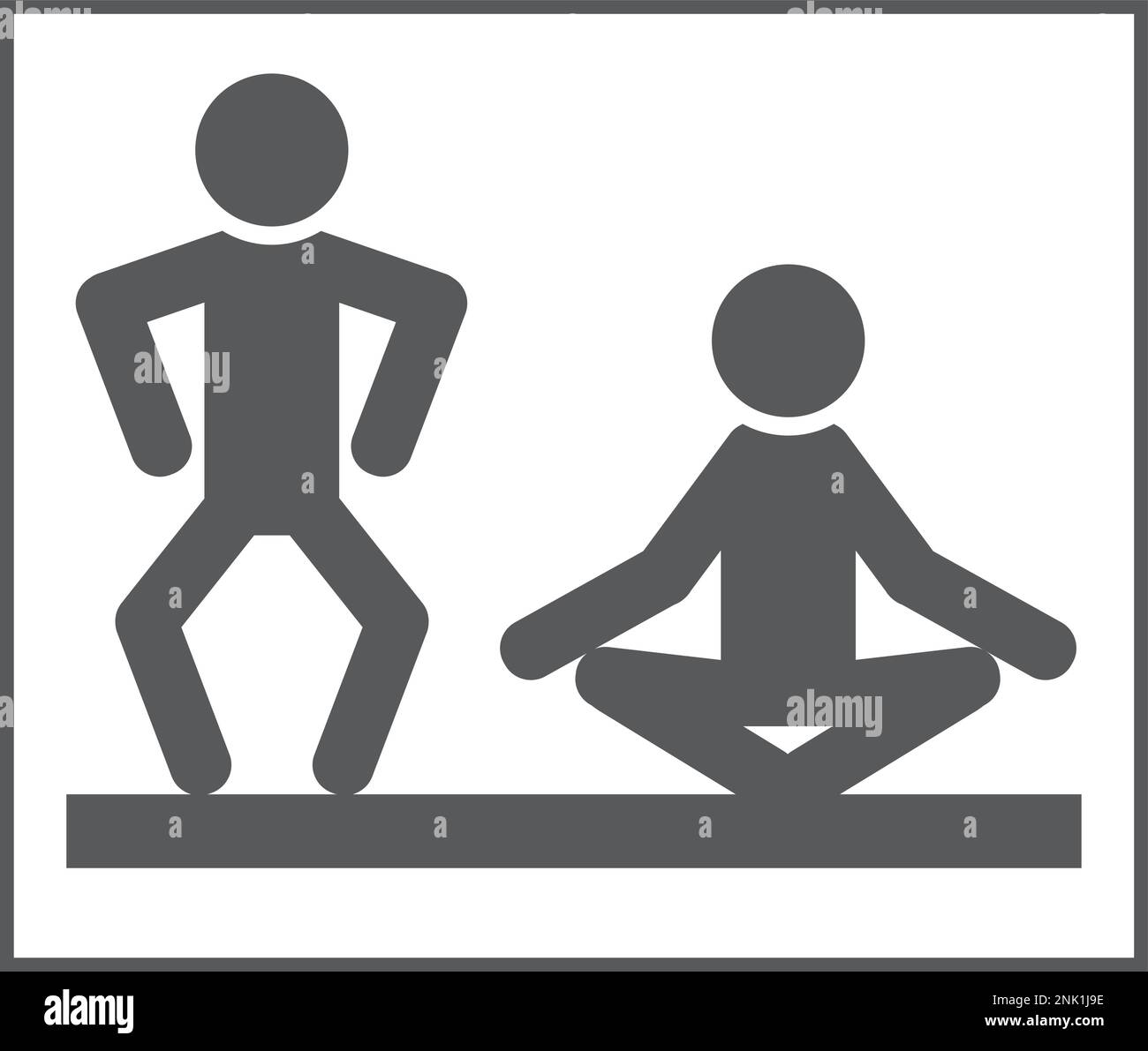 Pictogram of outdoor fitness with yoga and gymnastics Stock Vector ...