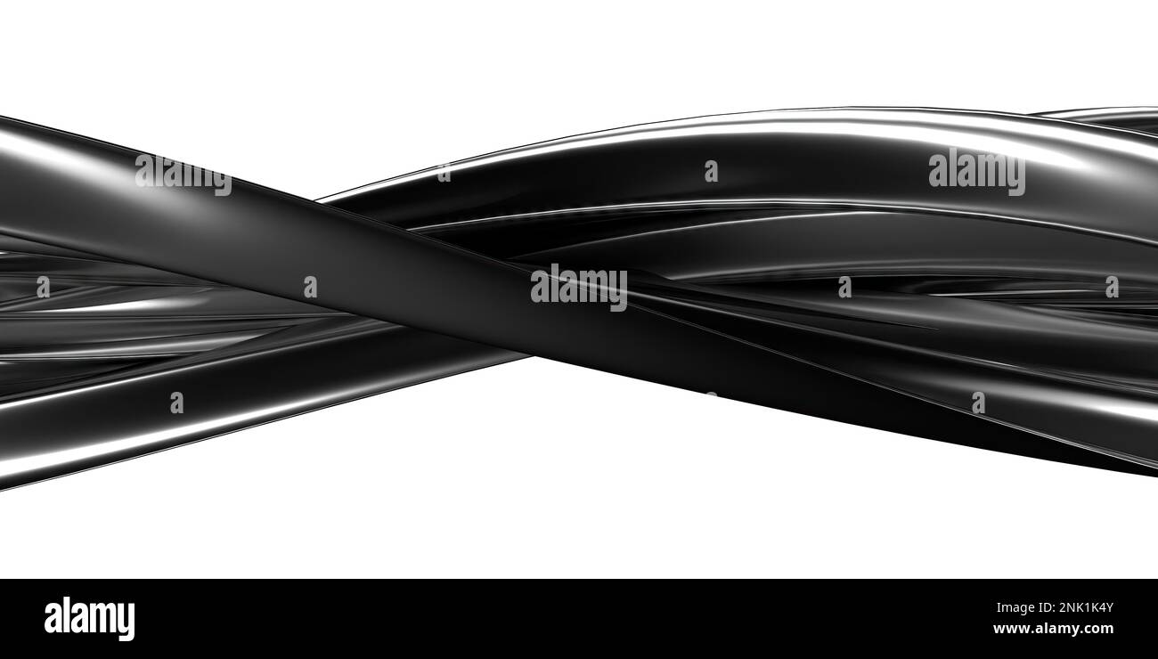 Silver Isolated air flow cloth-like soft metal Abstract, dramatic ...