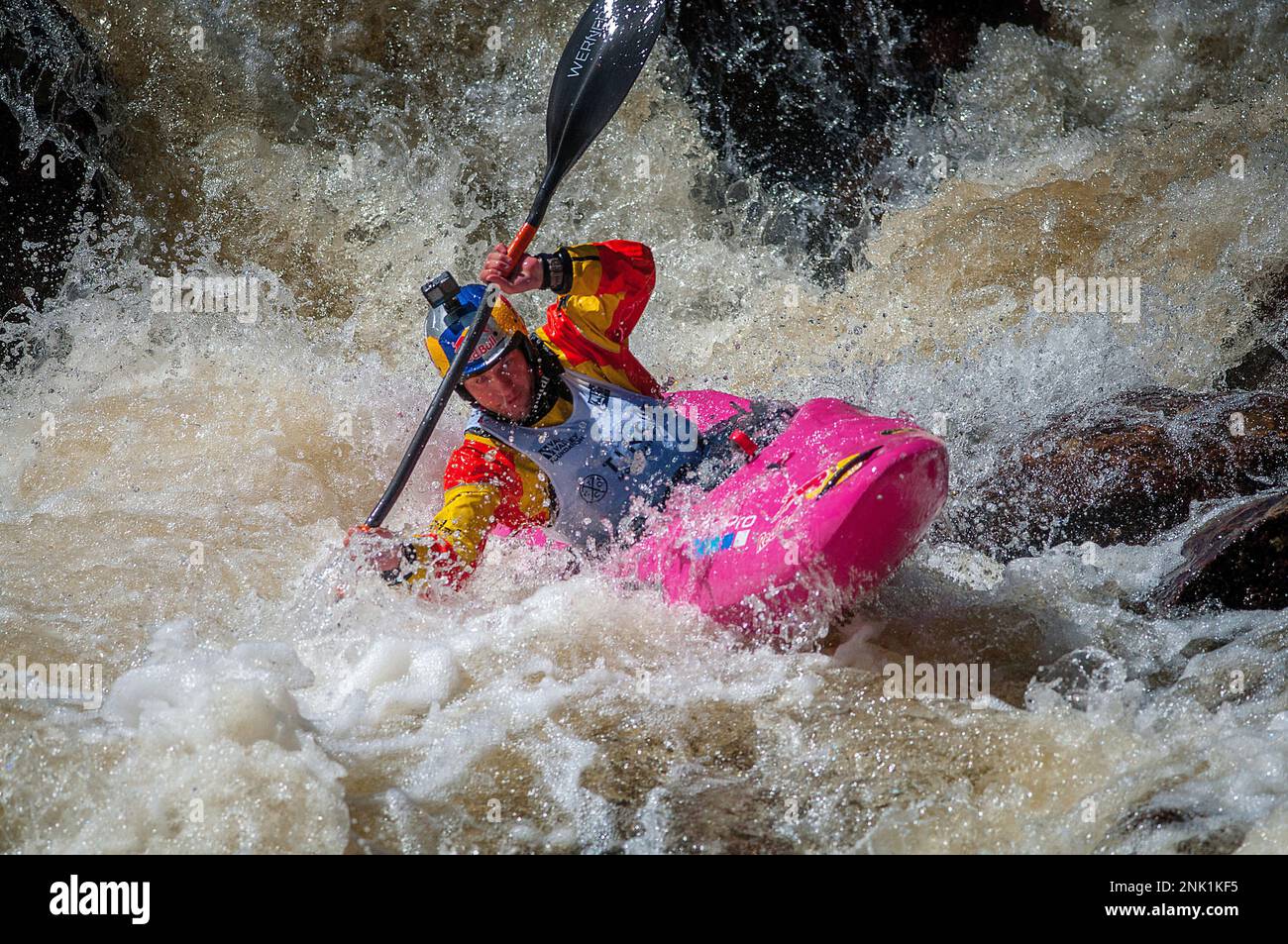 June 8, 2022: World Champion freestyle paddler, Dane Jackson, navigates ...
