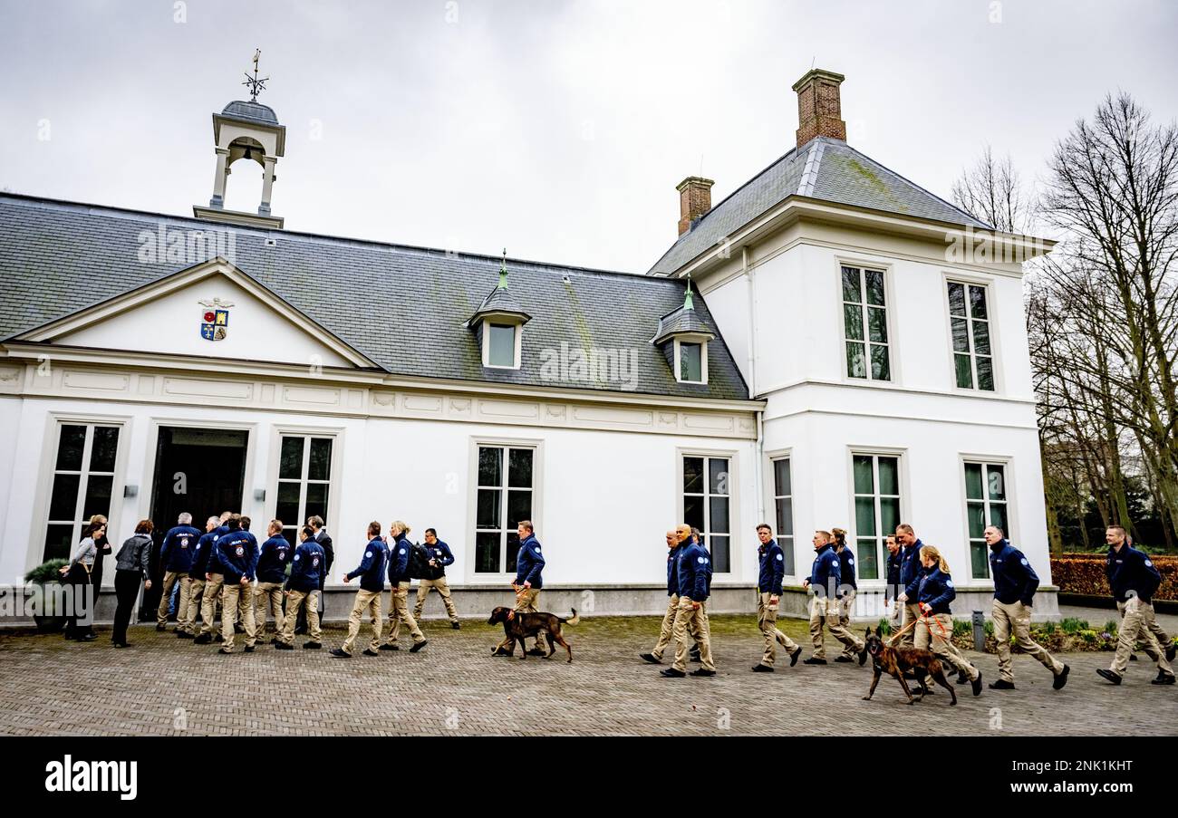 THE HAGUE - Netherlands, 23/02/2023, Members of the Dutch rescue team ...