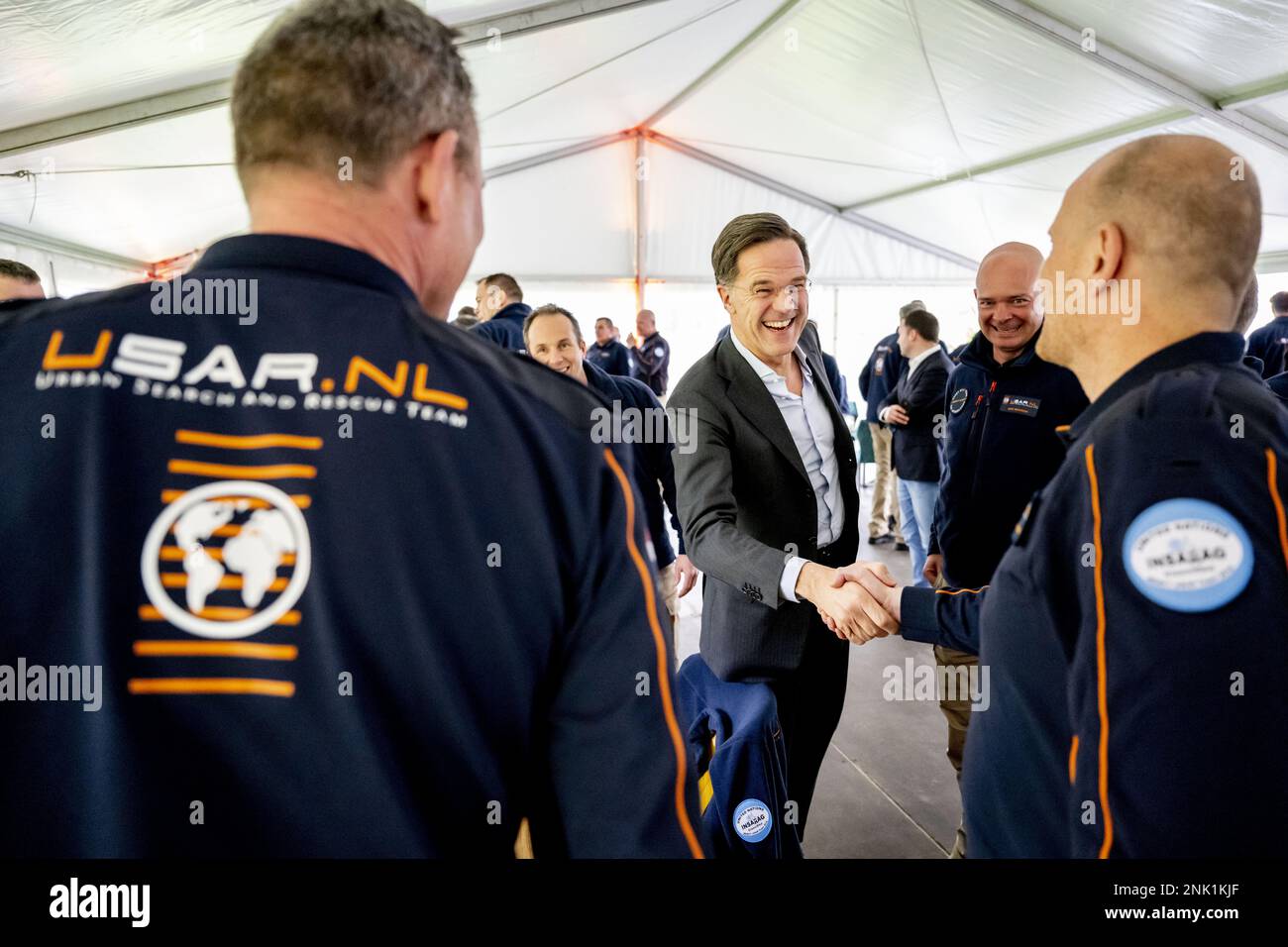 THE HAGUE - Netherlands, 23/02/2023, Members of the Dutch rescue team ...