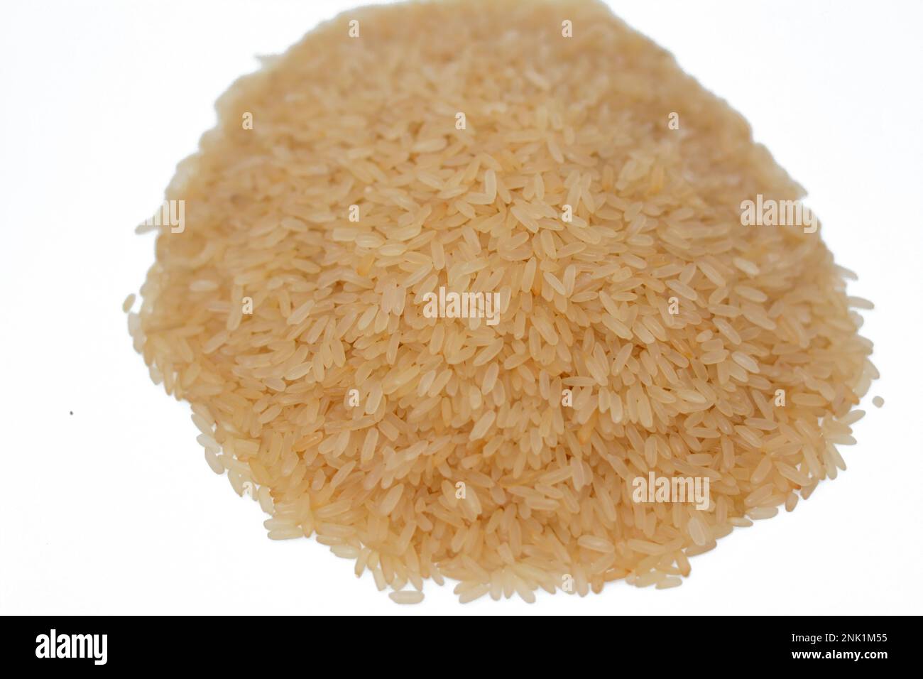 Yellow golden Basmati rice, a variety of long, slender-grained aromatic ...