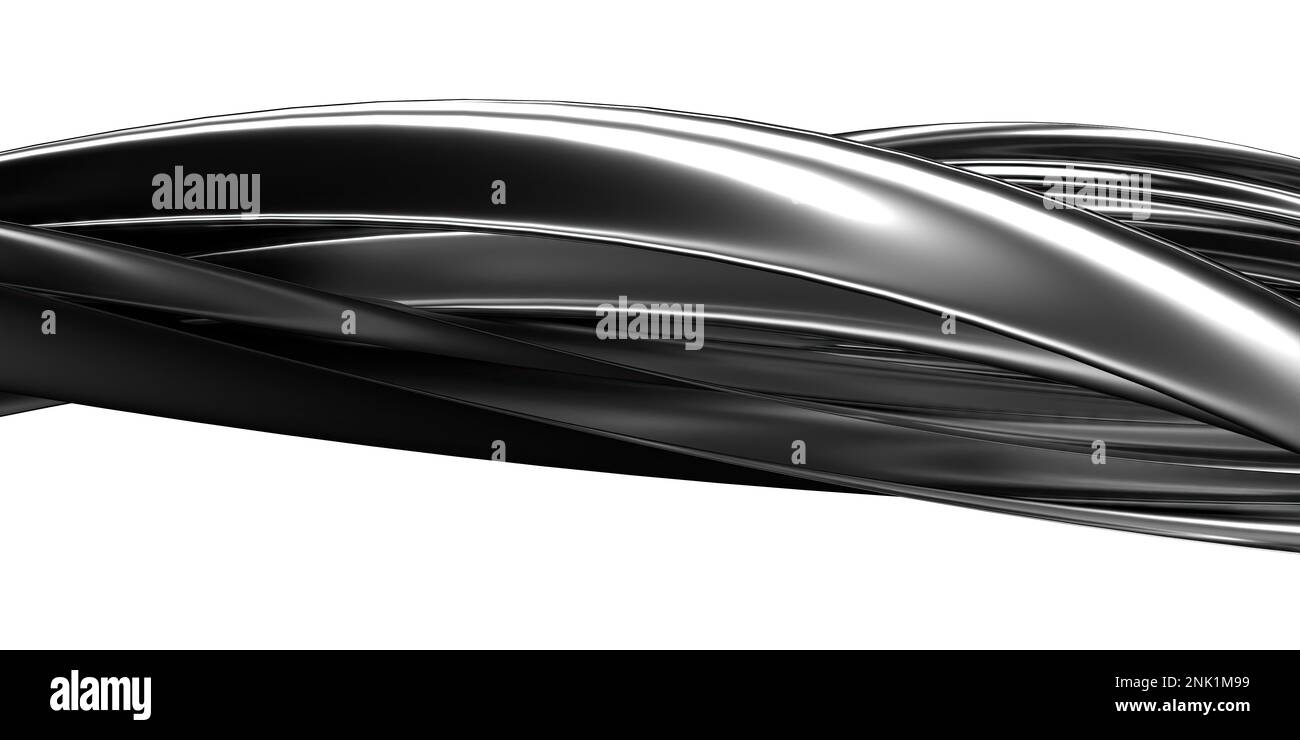 Silver Metal Stream Isolated Abstract Dramatic Modern luxury 3D ...