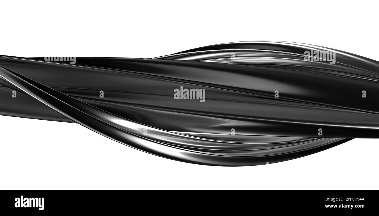 Silver isolated wind flow fabric-like soft metal abstract dramatic ...