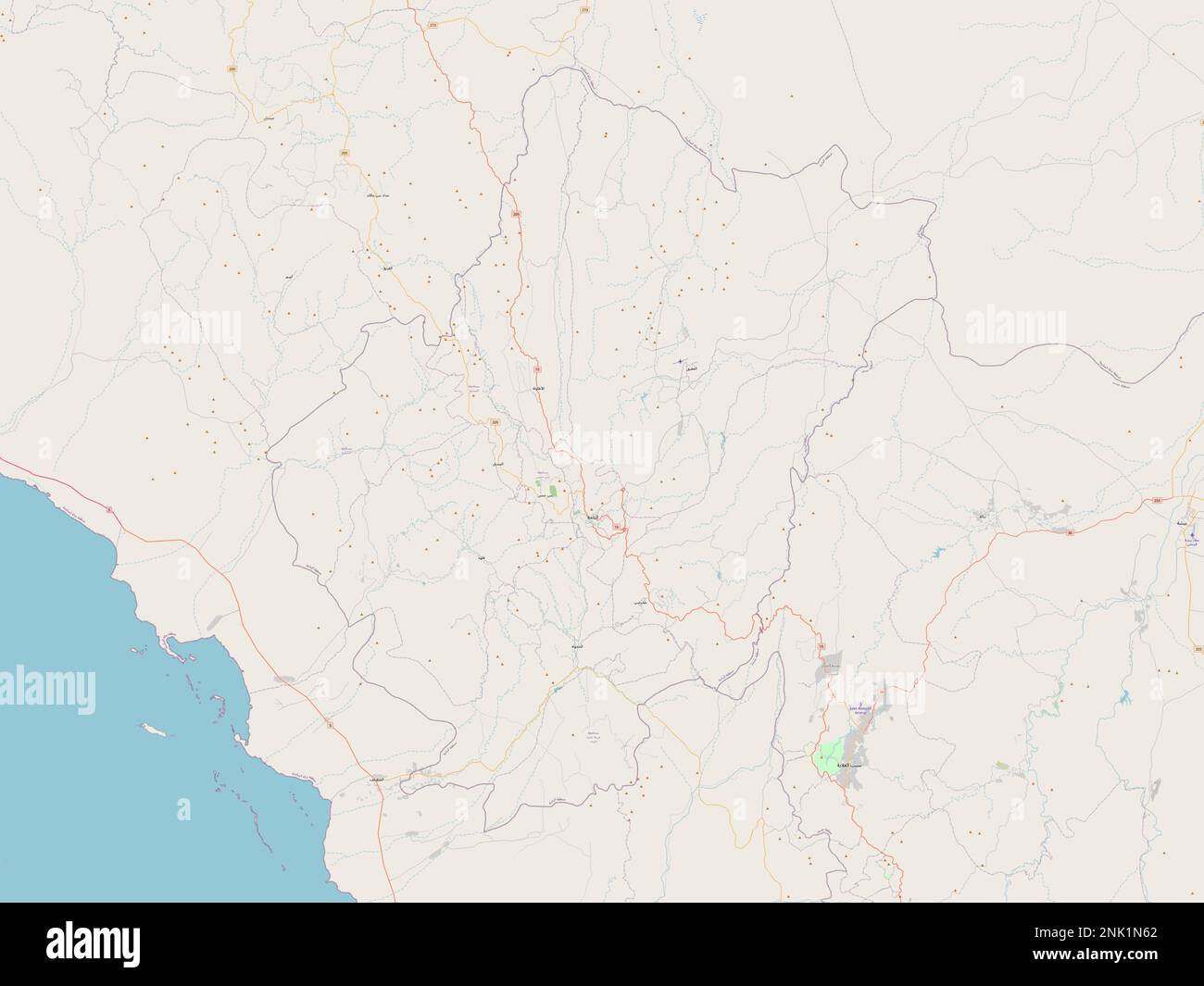 Al Bahah, region of Saudi Arabia. Open Street Map Stock Photo - Alamy