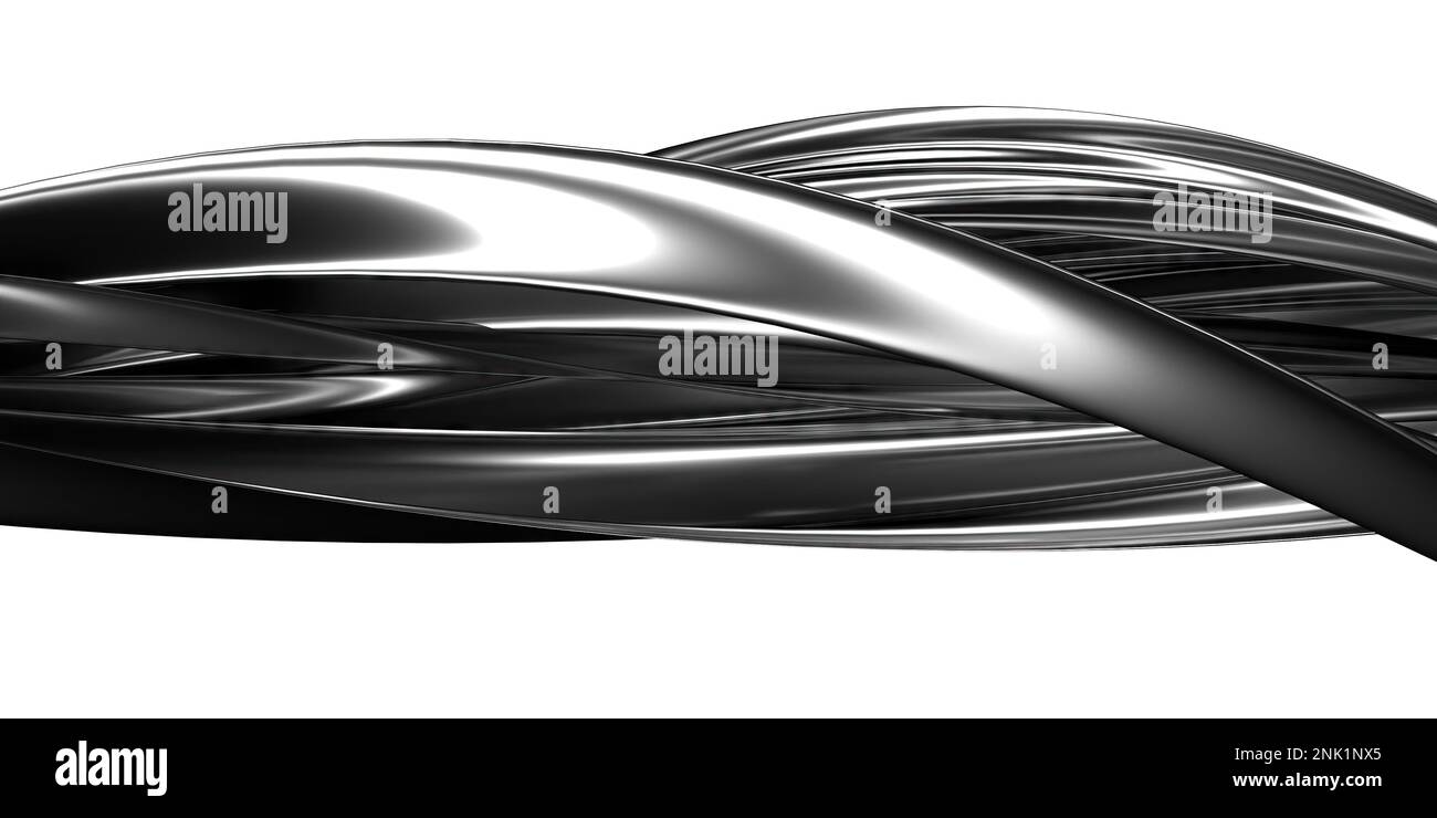 Silver isolated multiple metal streams abstract dramatic modern luxury ...