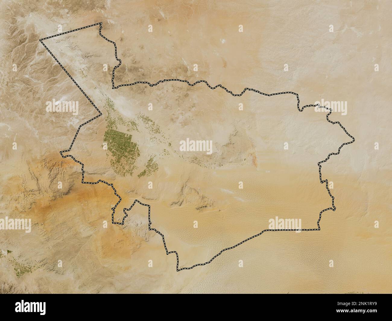 Al Jawf, region of Saudi Arabia. Low resolution satellite map Stock ...