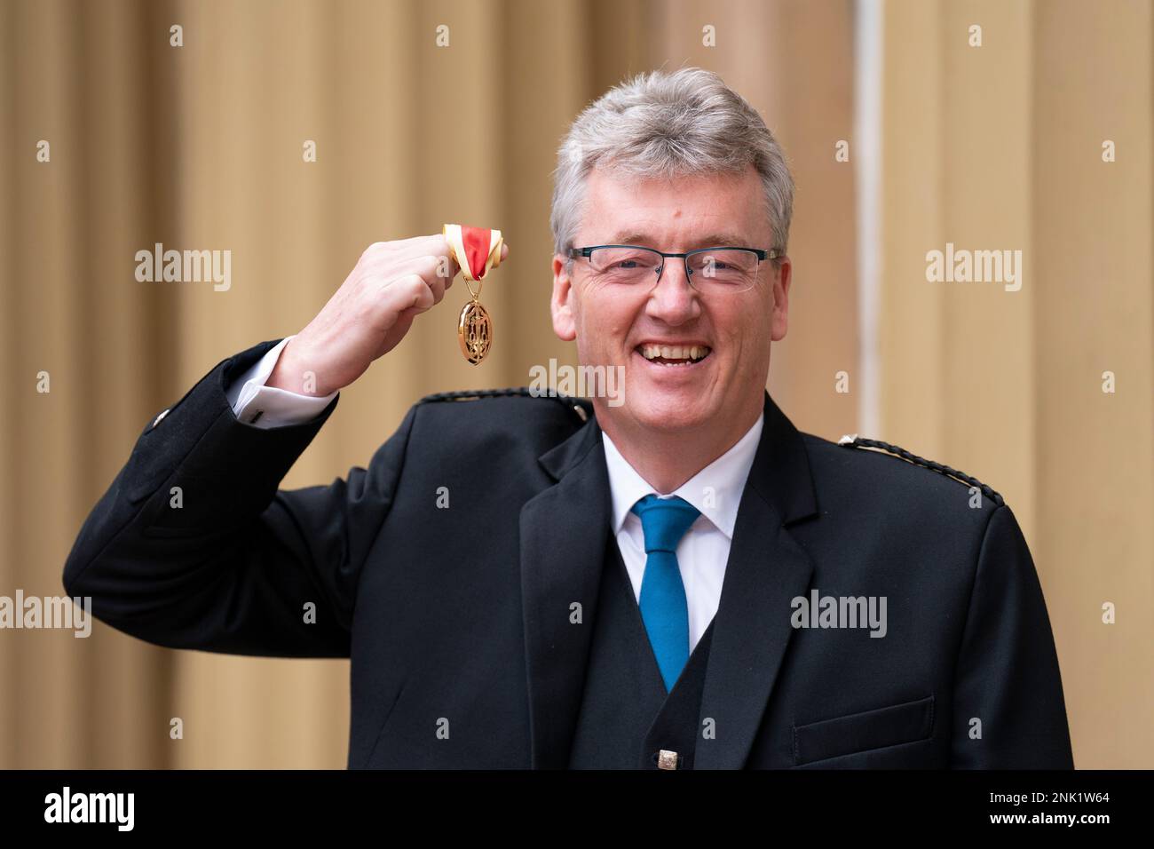 Sir David MacMillan after being made a Knight Bachelor during an ...
