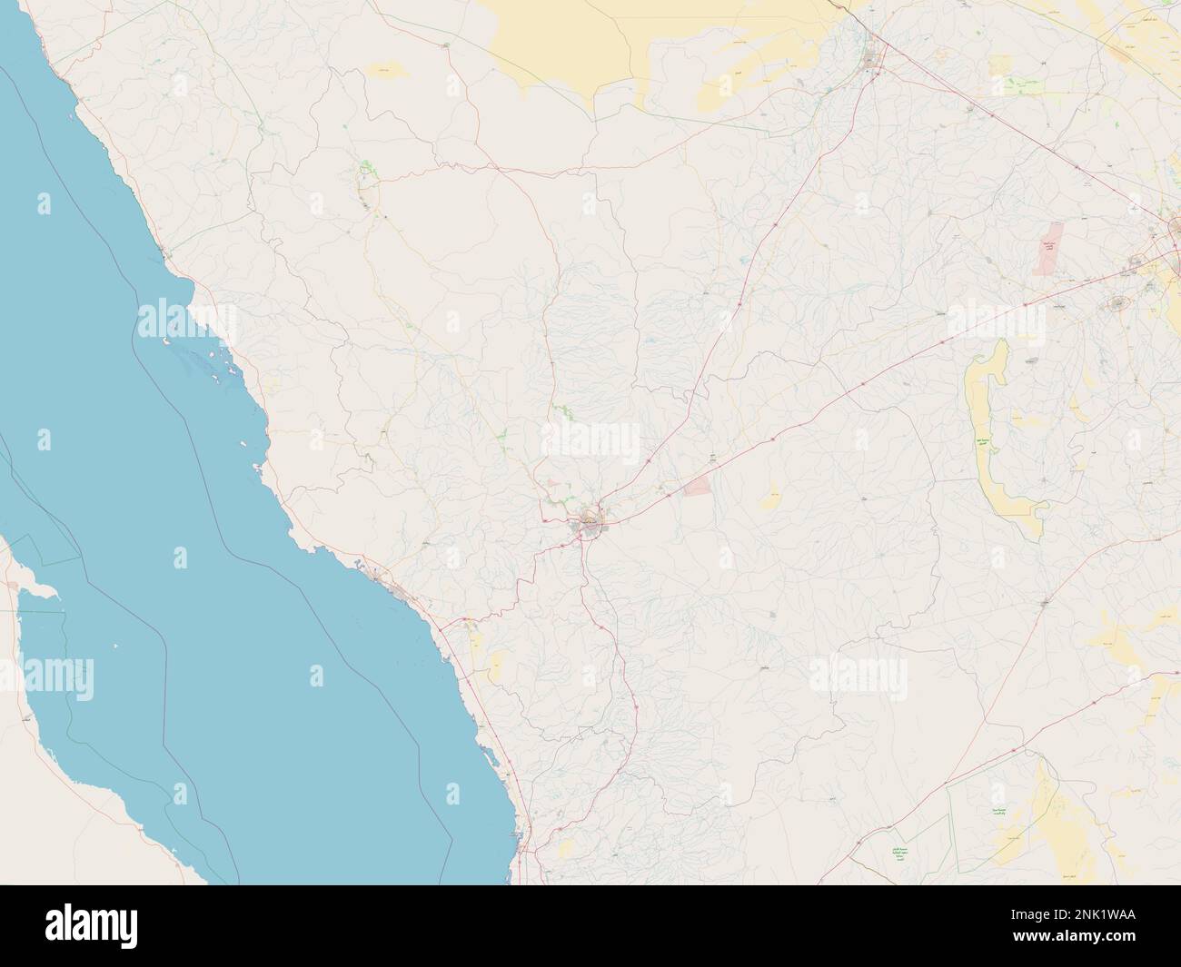 Al Madinah al Munawwarah, region of Saudi Arabia. Open Street Map Stock ...
