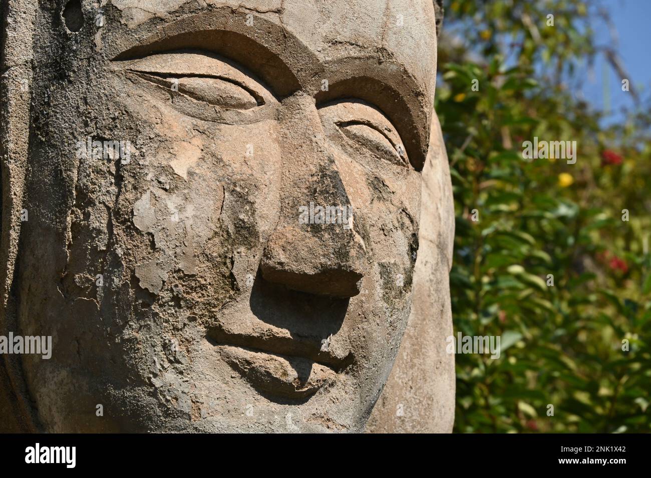 Close up of Buddha statues inside Buddha park in Vientiane, Lao Stock ...