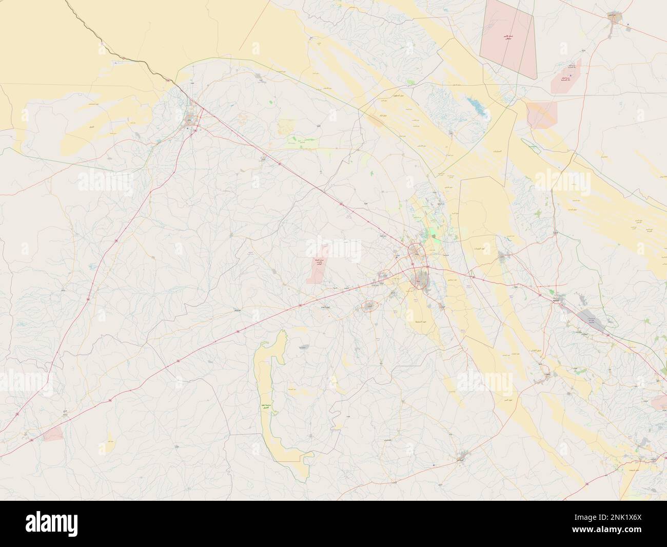 Al Qasim, region of Saudi Arabia. Open Street Map Stock Photo - Alamy