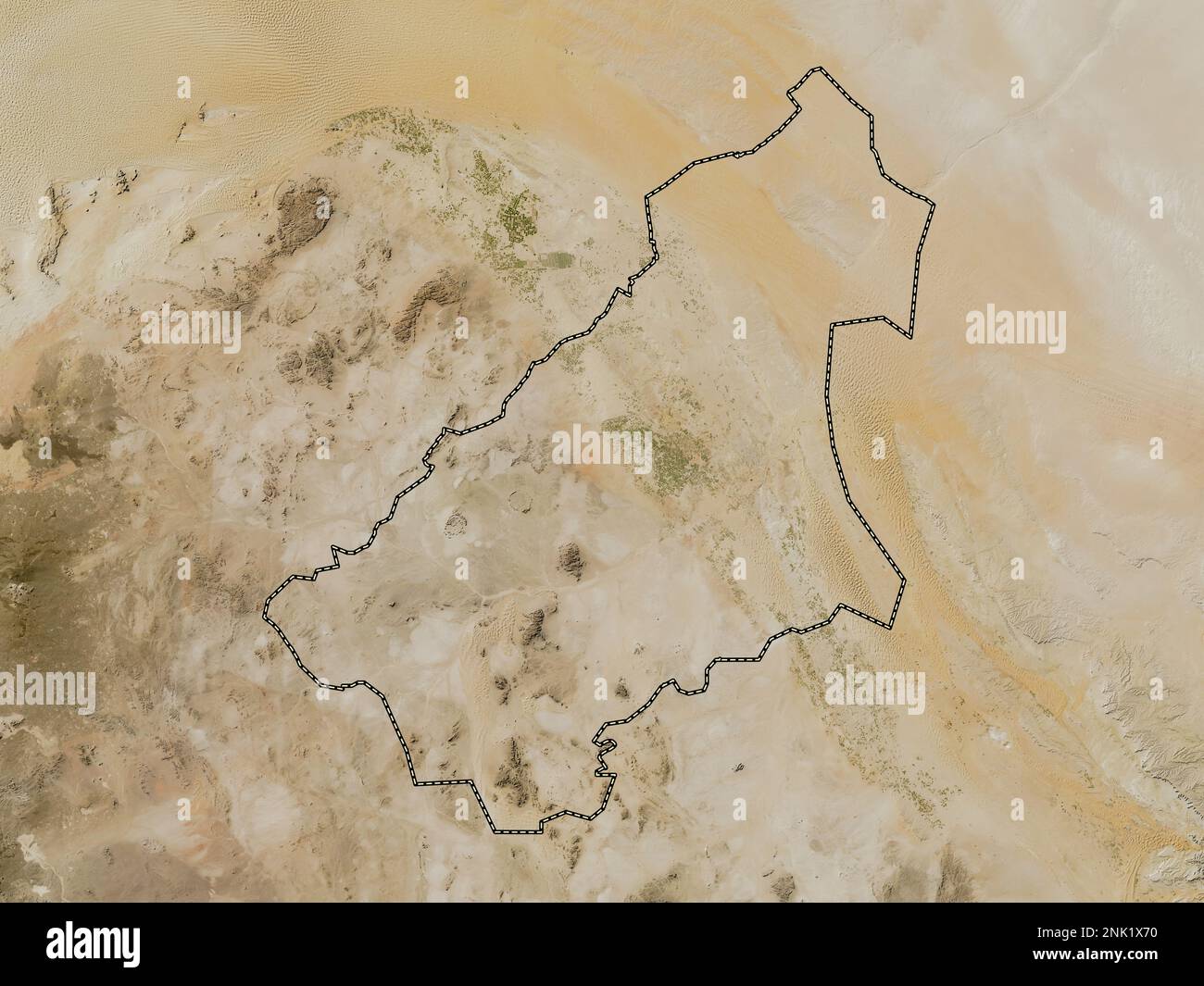 Al Qasim, region of Saudi Arabia. Low resolution satellite map Stock ...
