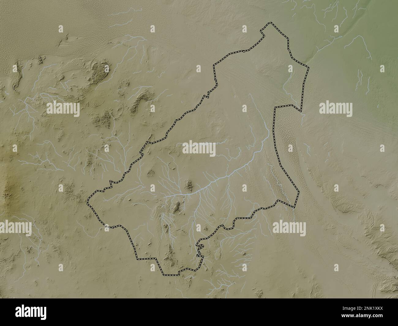 Al Qasim, region of Saudi Arabia. Elevation map colored in wiki style ...