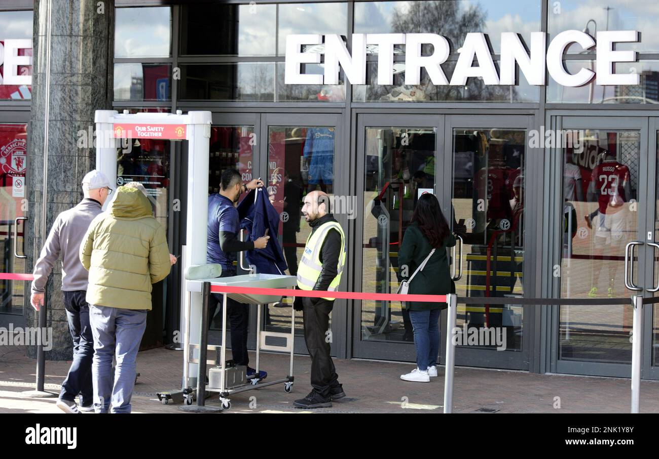 Manchester, UK, 23rd February, 2023. The scene outside the ground at ...