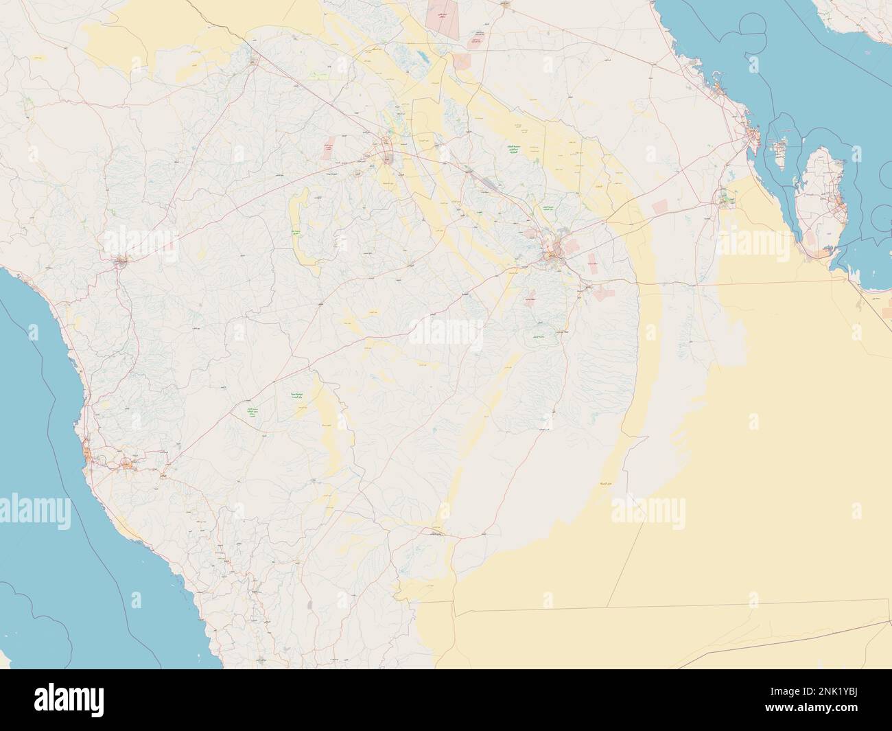 Ar Riyad, region of Saudi Arabia. Open Street Map Stock Photo - Alamy