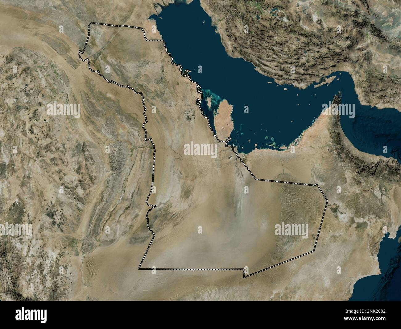 Ash Sharqiyah, region of Saudi Arabia. High resolution satellite map ...