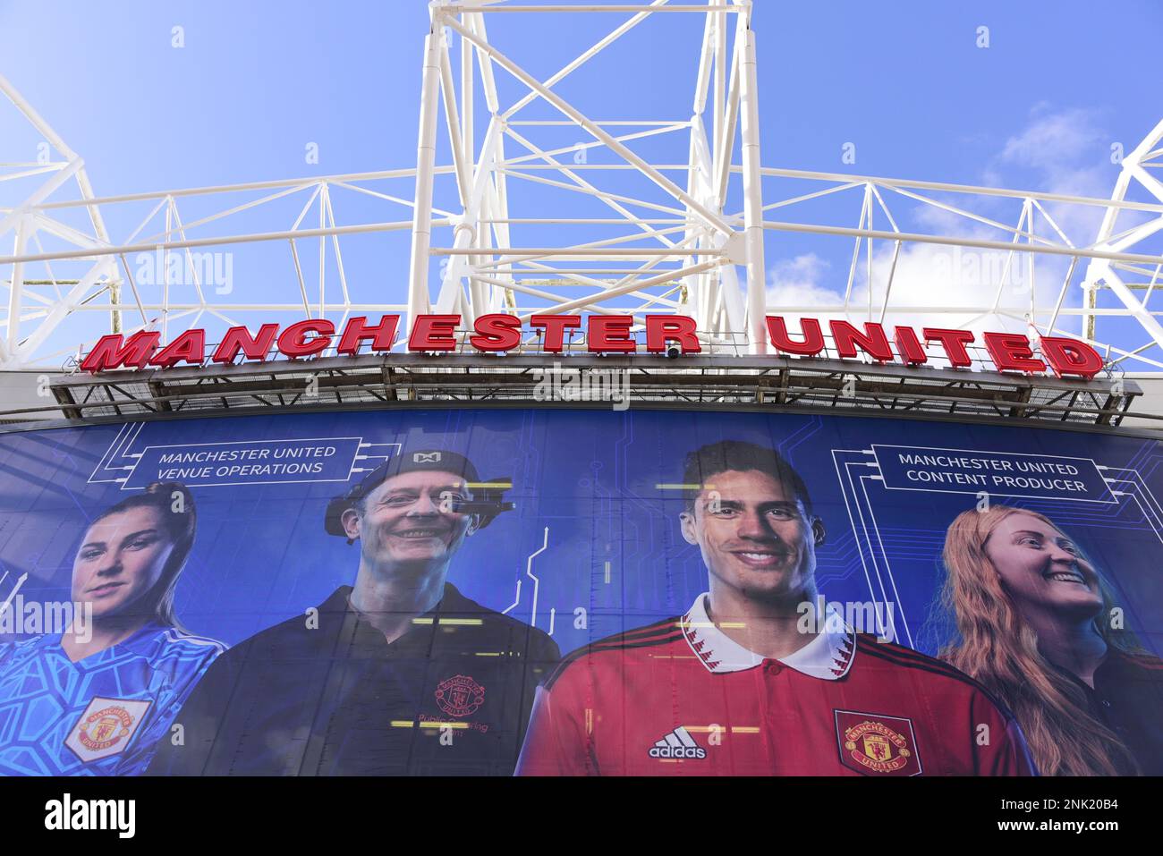 Manchester, UK, 23rd February, 2023. The scene outside the ground at ...