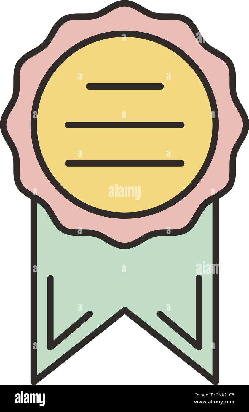 Award medal with ribbon icon win reward vector Stock Vector Image & Art ...