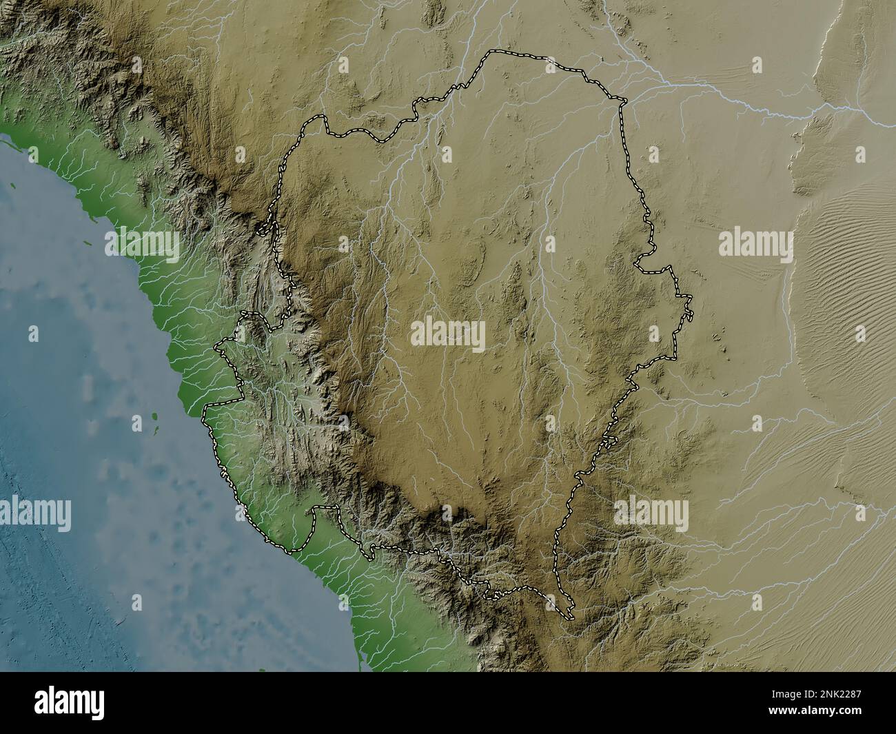 'Asir, region of Saudi Arabia. Elevation map colored in wiki style with ...