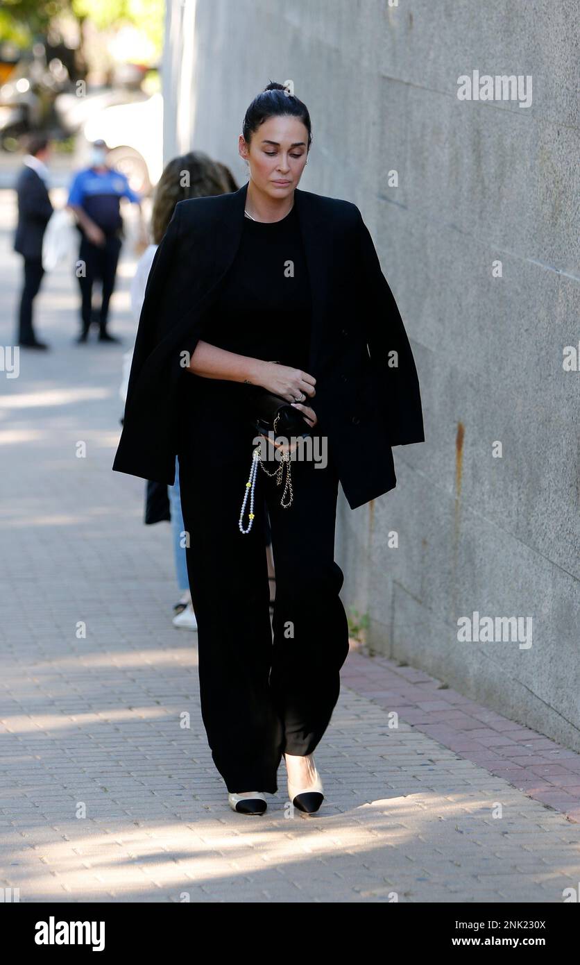 Vicky Martín Berrocal arrives at the mortuary where the mortal remains ...