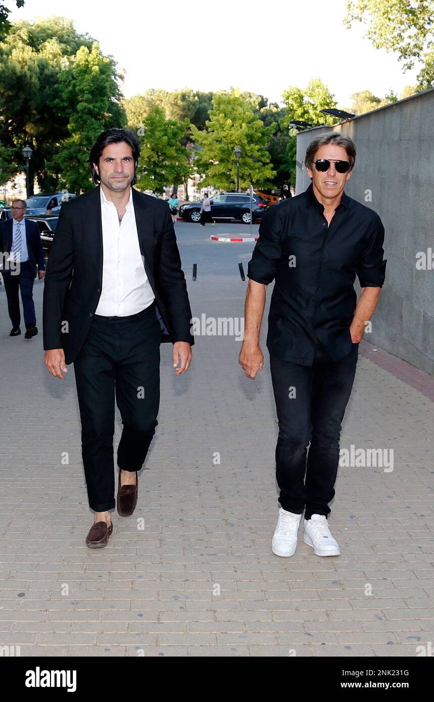 Javier Conde and Manuel Díaz 'El Cordobés' arrive at the mortuary where ...