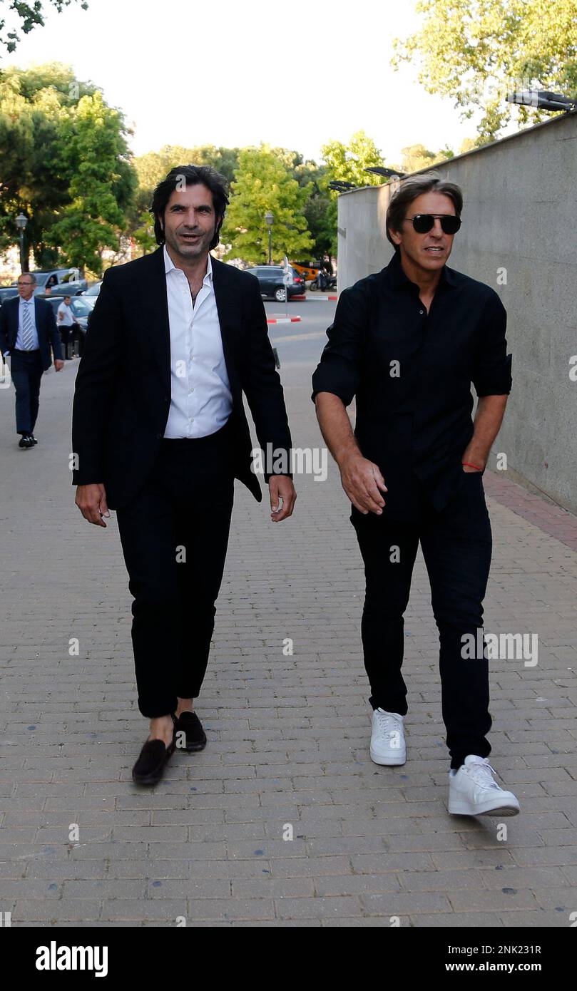 Javier Conde and Manuel Díaz 'El Cordobés' arrive at the mortuary where ...