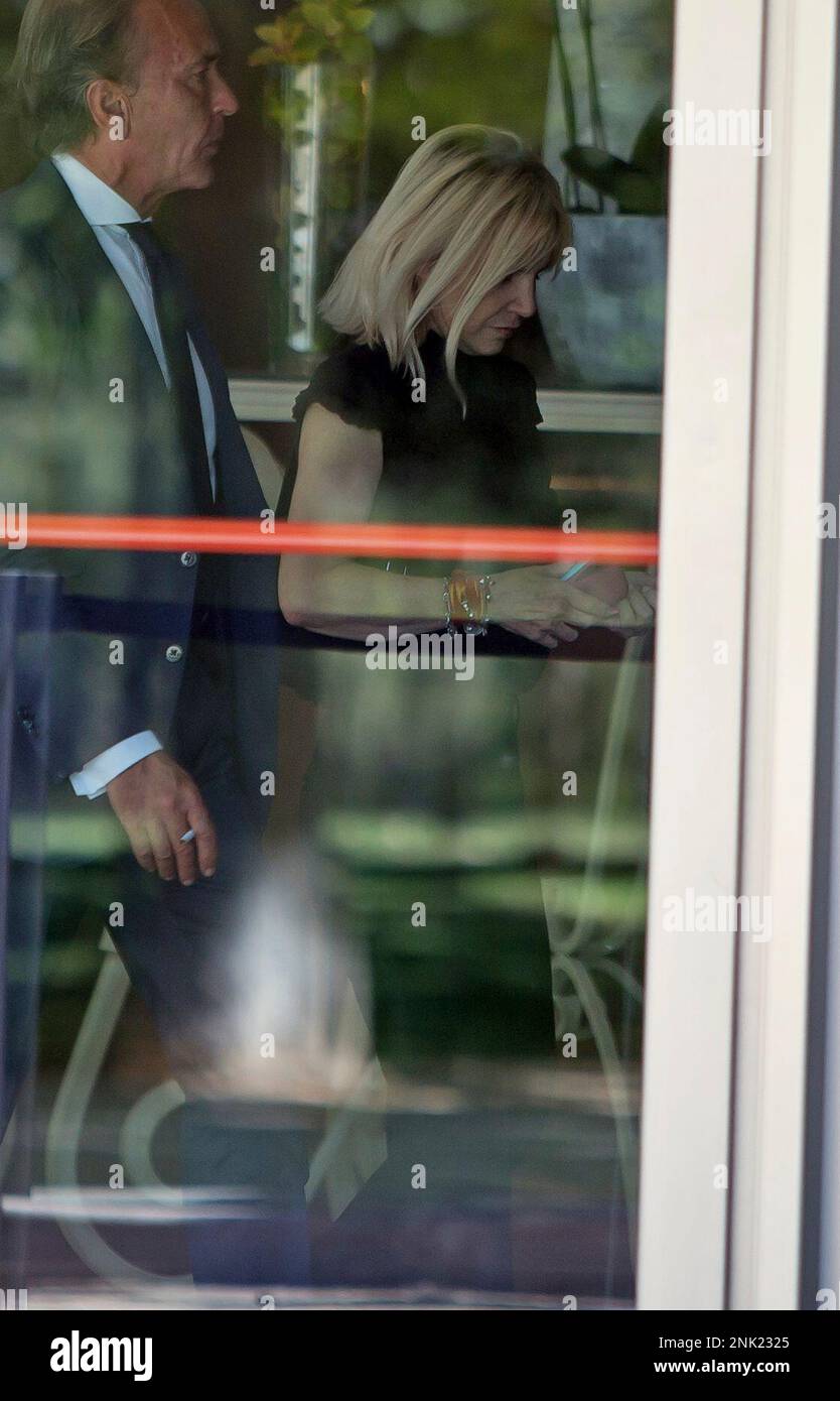 Eugenia Martínez de Irujo arrives at the mortuary where the mortal ...