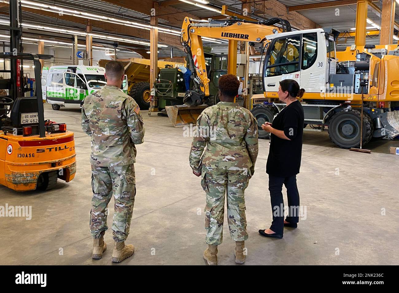 Stephanie Kramer, the director of Base Support Operations Maintenance ...