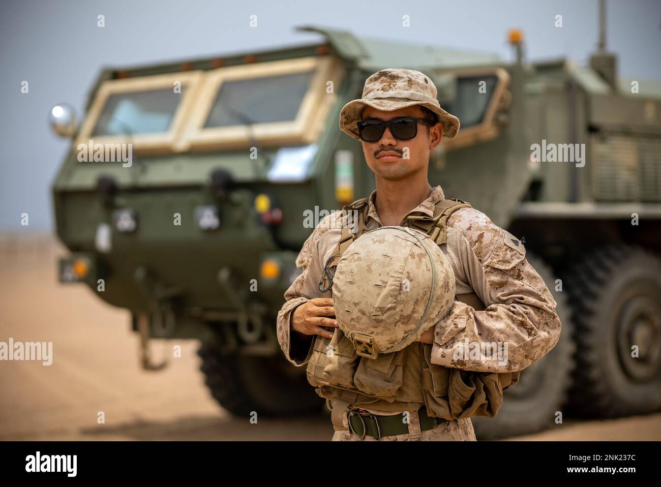 U.S. Marine Corps Cpl. Matt Villar, a wrecker operator with Combat ...