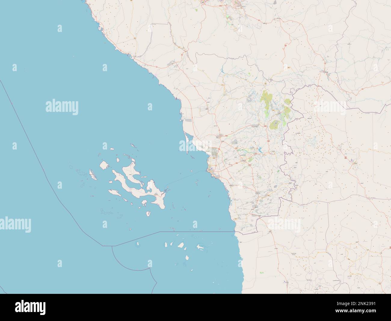Jazan, region of Saudi Arabia. Open Street Map Stock Photo - Alamy