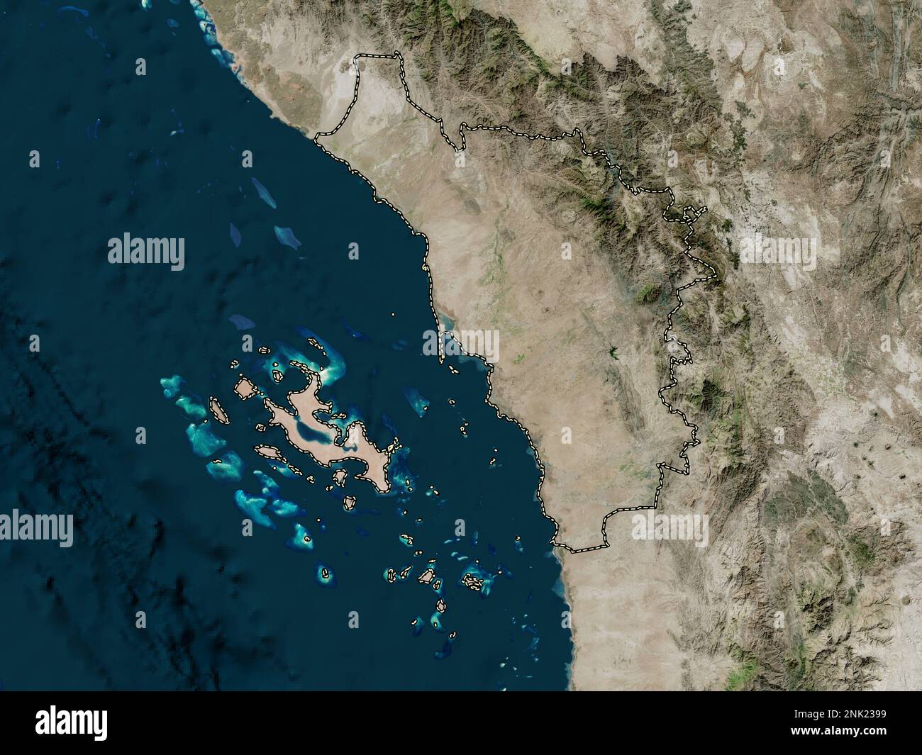 Jazan, region of Saudi Arabia. High resolution satellite map Stock Photo - Alamy