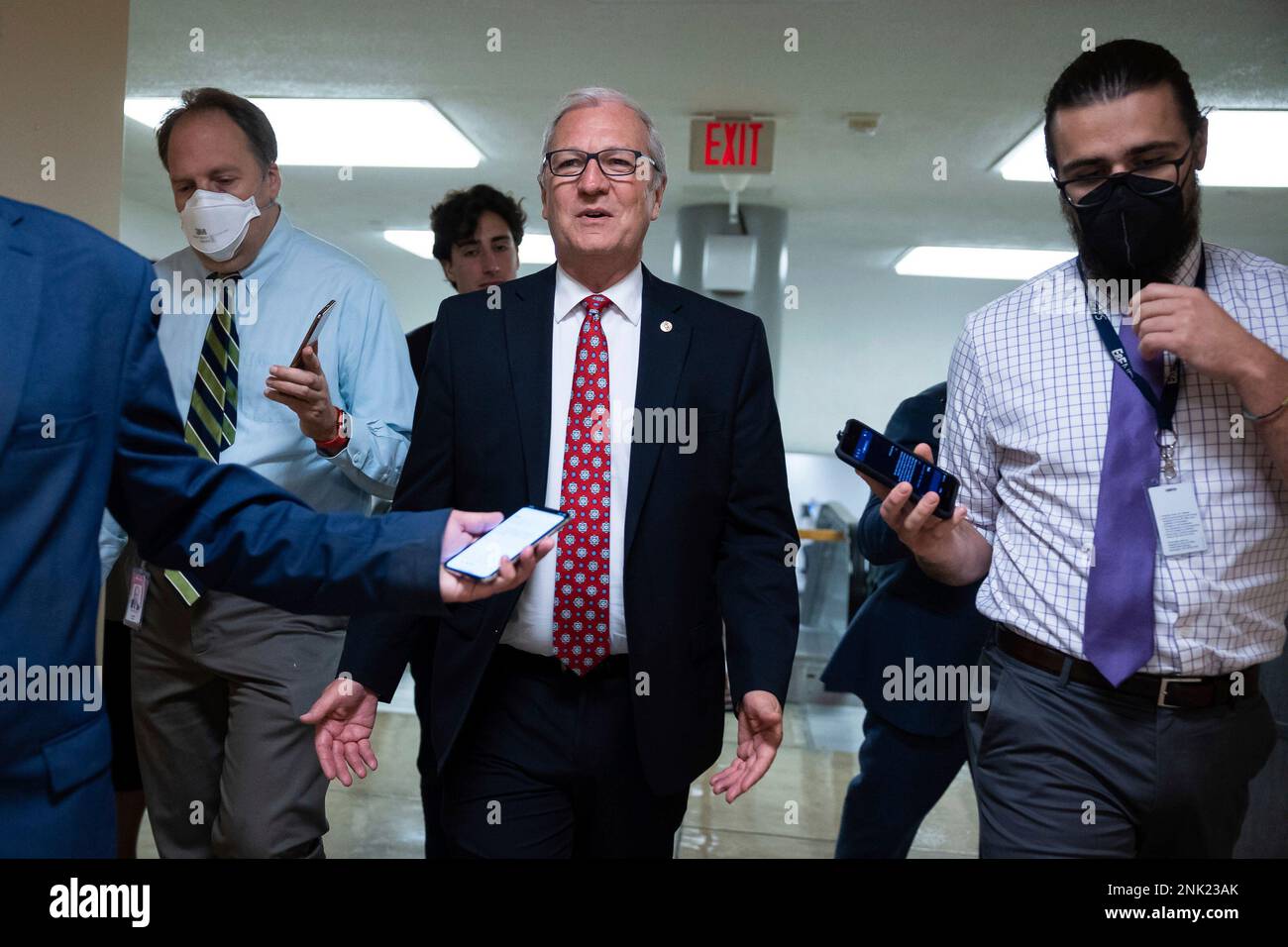 Sen. Kevin Cramer (R-N.D.) walks to a vote at the U.S. Capitol June 7 ...