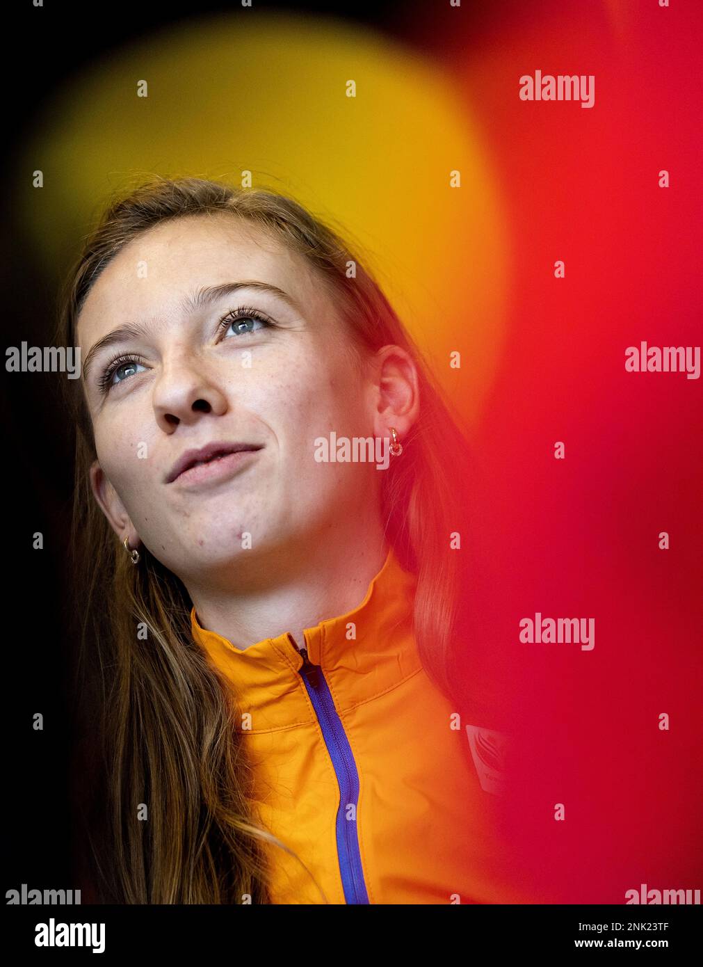 ARNHEM - Femke Bol during a press meeting of the Athletics Union at ...