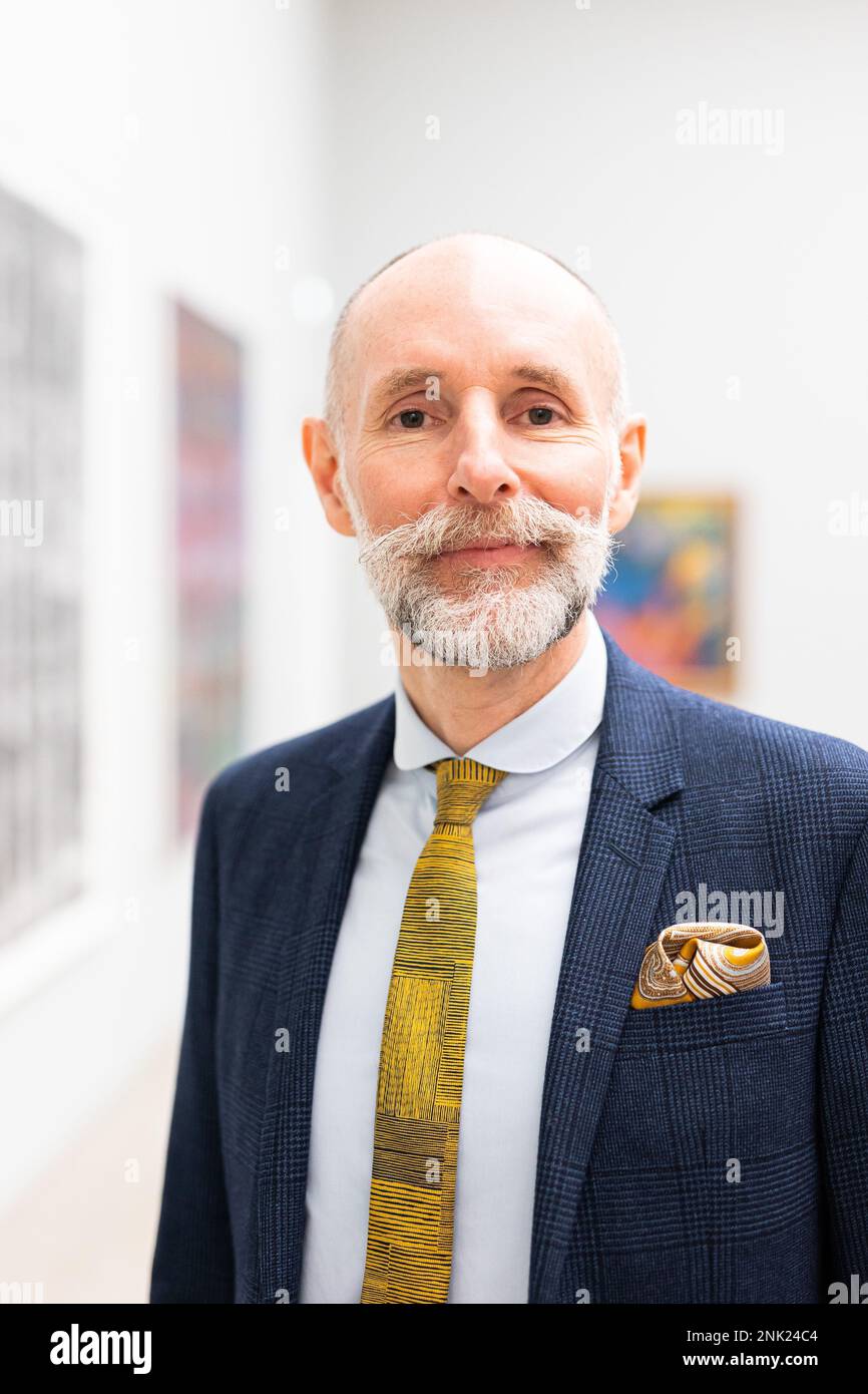 Hanover, Germany. 23rd Feb, 2023. Glenn Brown, artist and curator of the exhibition "Glenn Brown ...