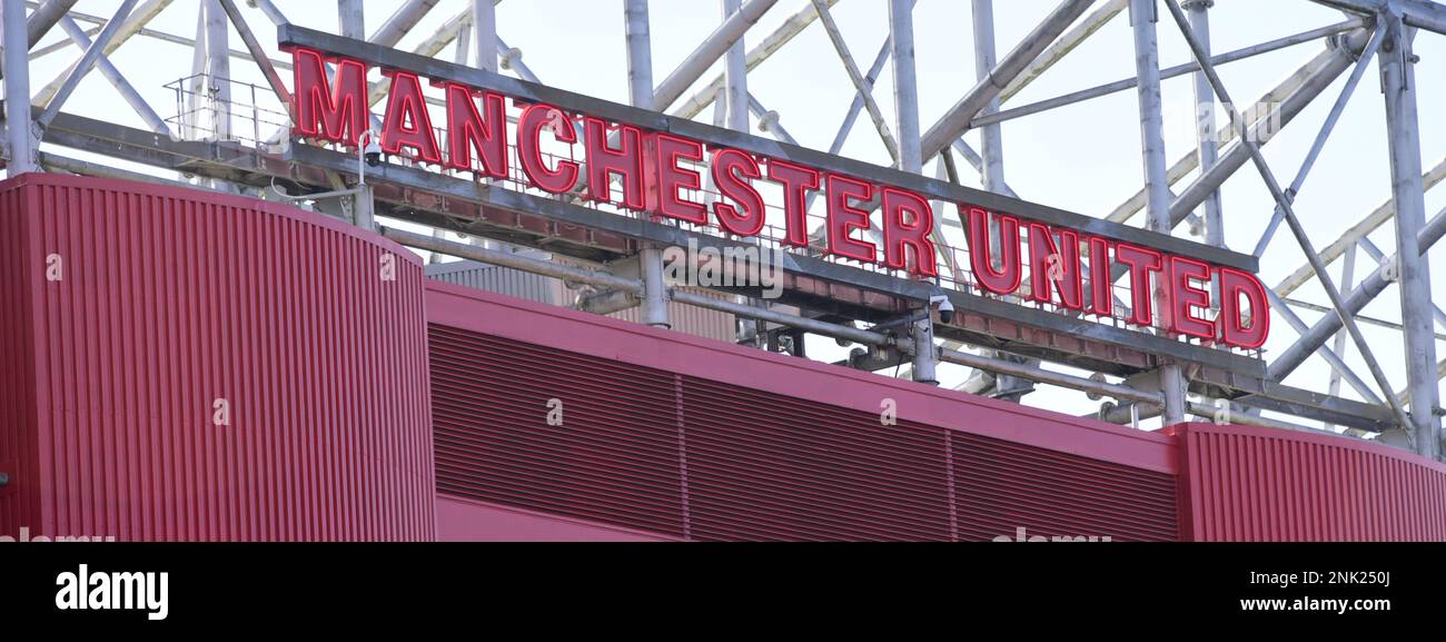 Manchester, UK, 23rd February, 2023. The scene outside the ground at ...