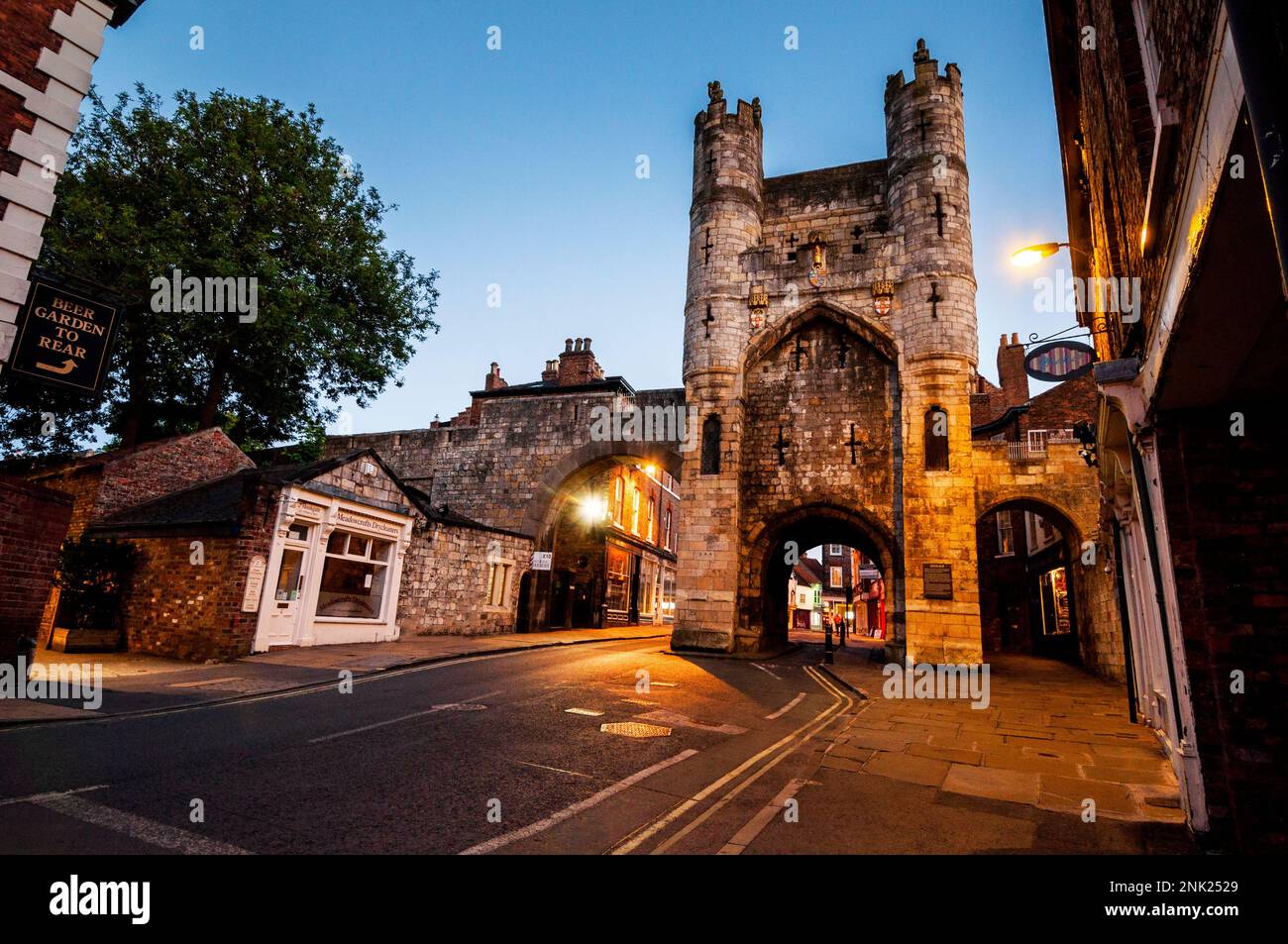 Monk Bar, a four-story gatehouse with cruciform arrow slits in the ...