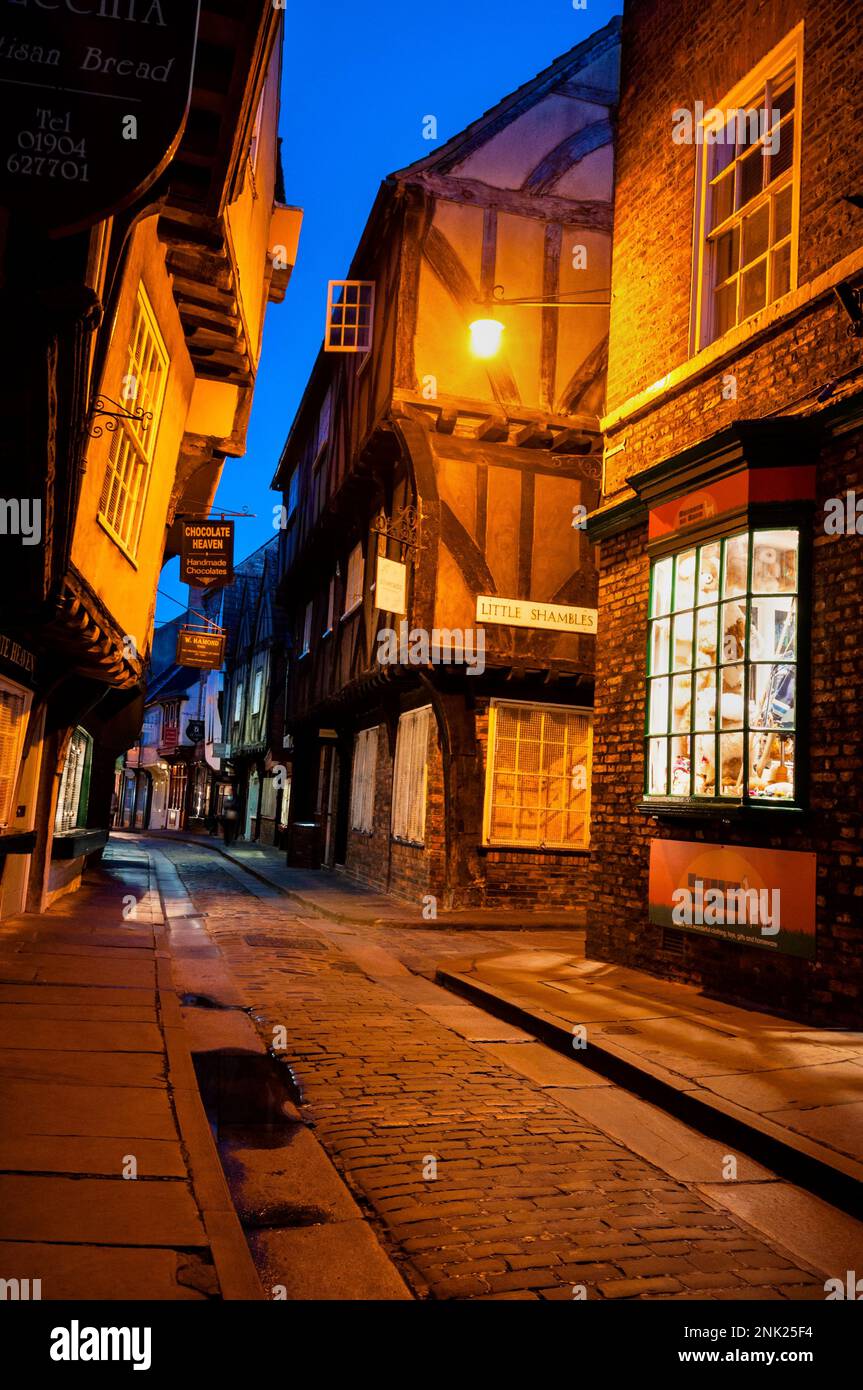 The Shambles in medieval York, England Stock Photo - Alamy