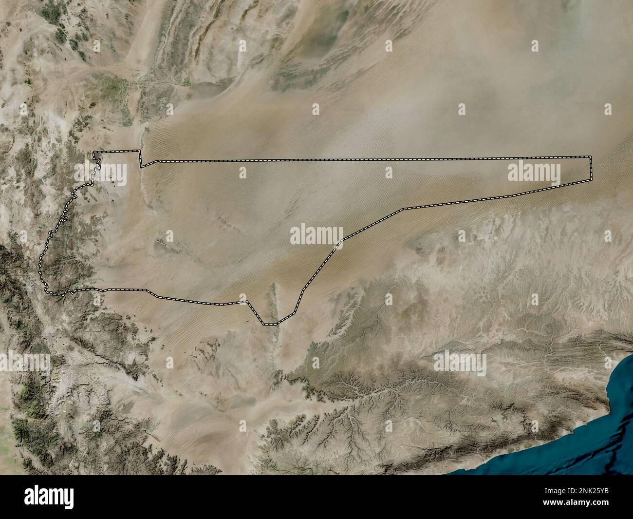Najran, region of Saudi Arabia. High resolution satellite map Stock Photo - Alamy