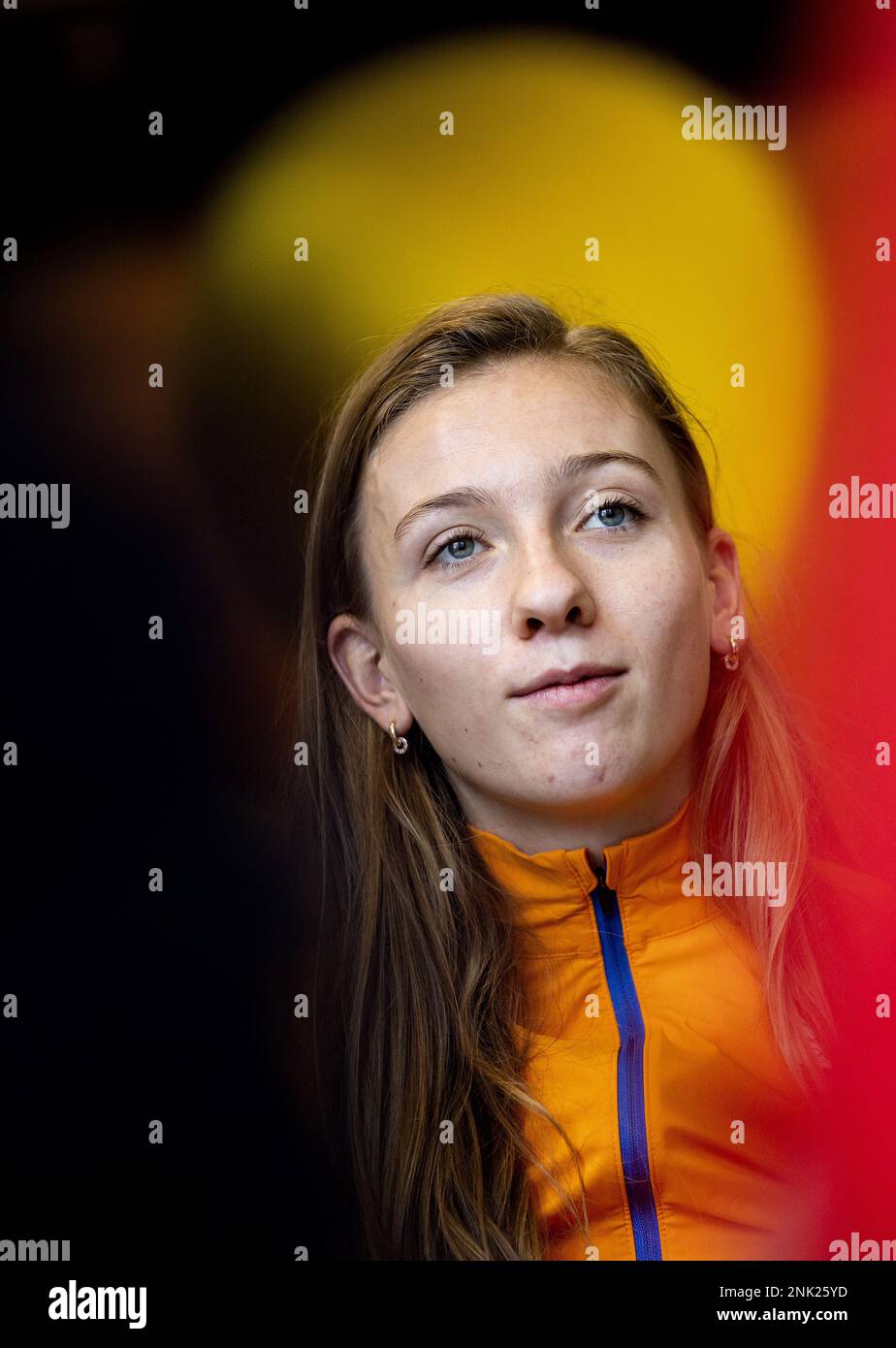 ARNHEM - Femke Bol during a press meeting of the Athletics Union at ...